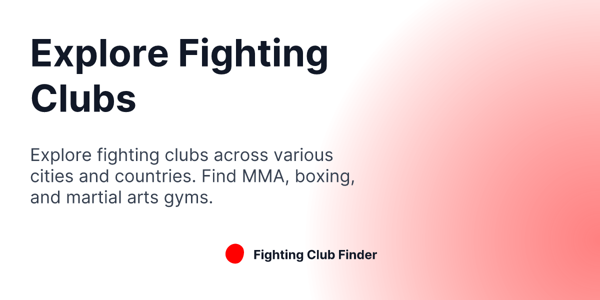 Explore Fighting Clubs | Fighting Club Finder